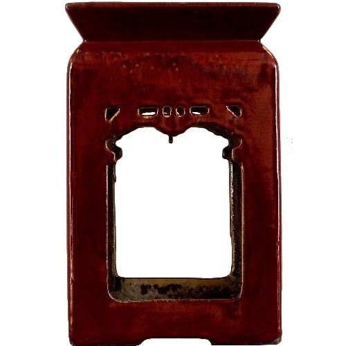 Rectangular Red Garden Stool | L.V. Harkness, Lexington, KY
